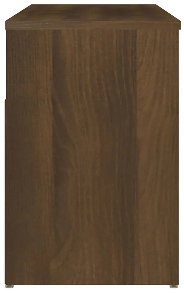 Lavice s botníkem hnědý dub 80 x 30 x 45 cm kompozitní dřevo - Default Title