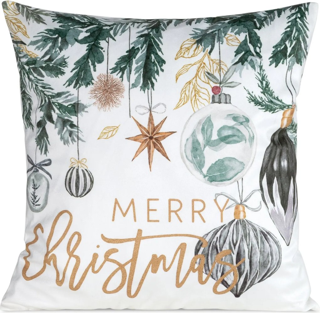 VÁNOČNÍ DEKORAČNÍ POVLAK NA POLŠTÁŘ SILENT NIGHT1 45X45 CM VZOROVANÝ