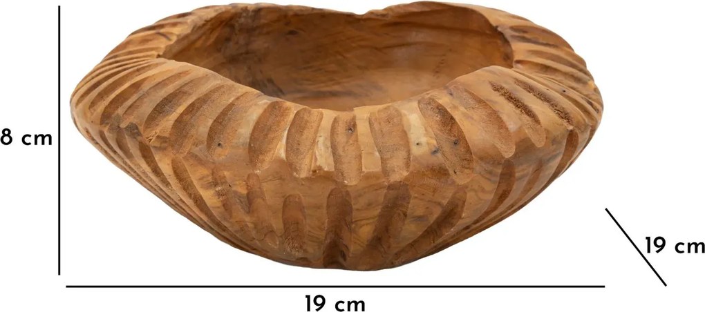 Dekorativní odkládací miska Geris 19x8 cm z masivu