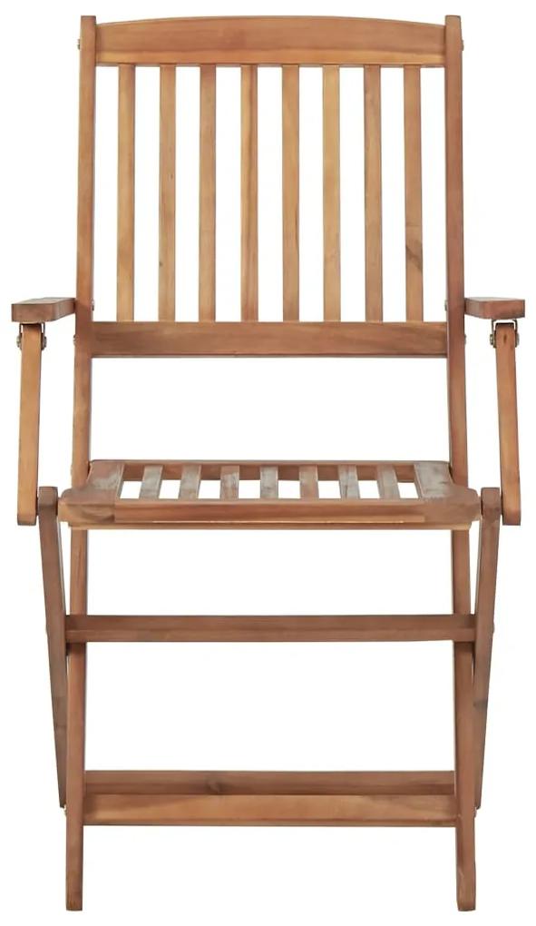 Skládací zahradní židle s poduškami 2 ks masivní akáciové dřevo,  3064607