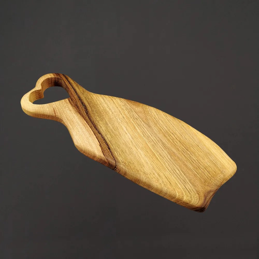 AMADEA Dřevěné prkénko srdce, masivní dřevo, 29 x 10,5 cm, český výrobek
