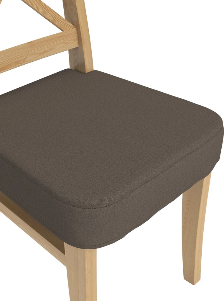 Sedák na židli IKEA Ingolf barva hnědá látka pletený vzor