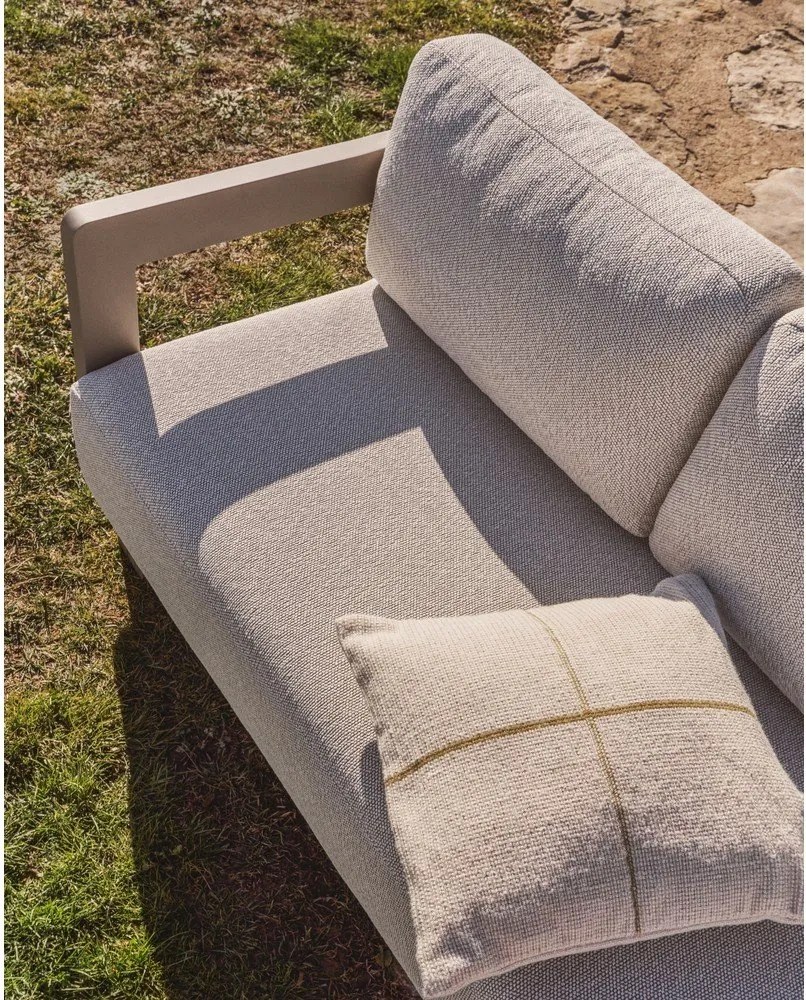 Béžový/taupe hliníkový zahradní lounge set pro 3 osoby Nerano – Kave Home
