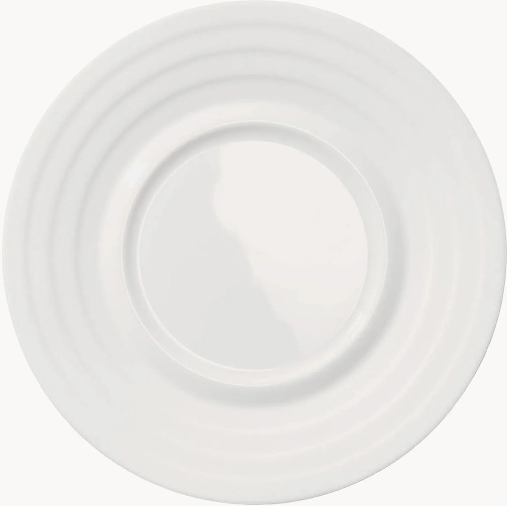 Sada podšálků z kostního porcelánu Cross White, 6 dílů