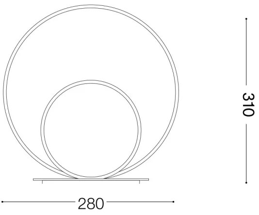 Ideal Lux - LED Stolní lampa OZ LED/22W/230V CRI 90 zlatá