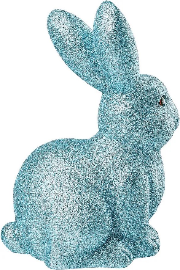 Butlers EASTER Velikonoční zajíček třpytivý 22 cm - modrá