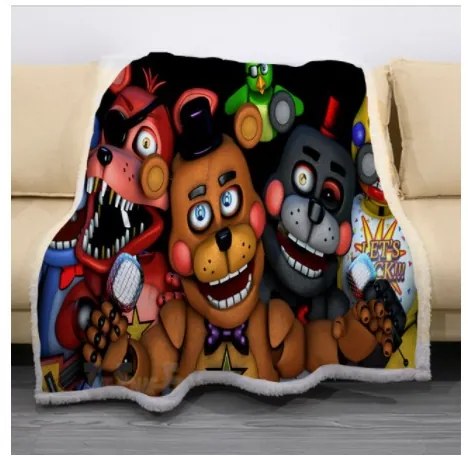 Plyšová deka s 3D potiskem Five Nights at Freddys Variace: 20, Velikost: 100 x 150 cm