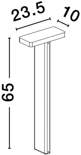 Venkovní LED lampa Poet 235 tmavě šedé