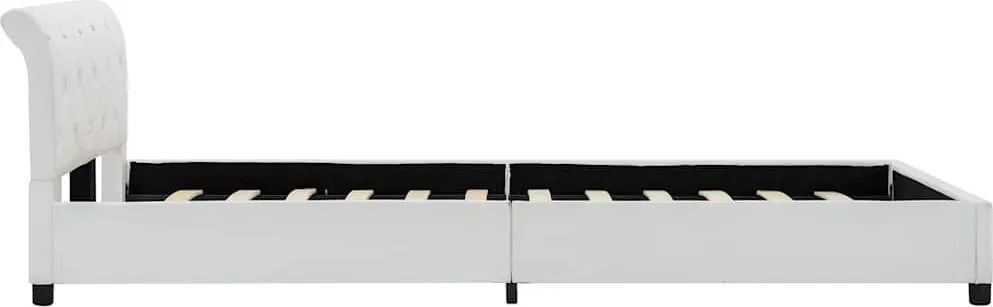 Rám postele bílý umělá kůže 140 x 200 cm 284873