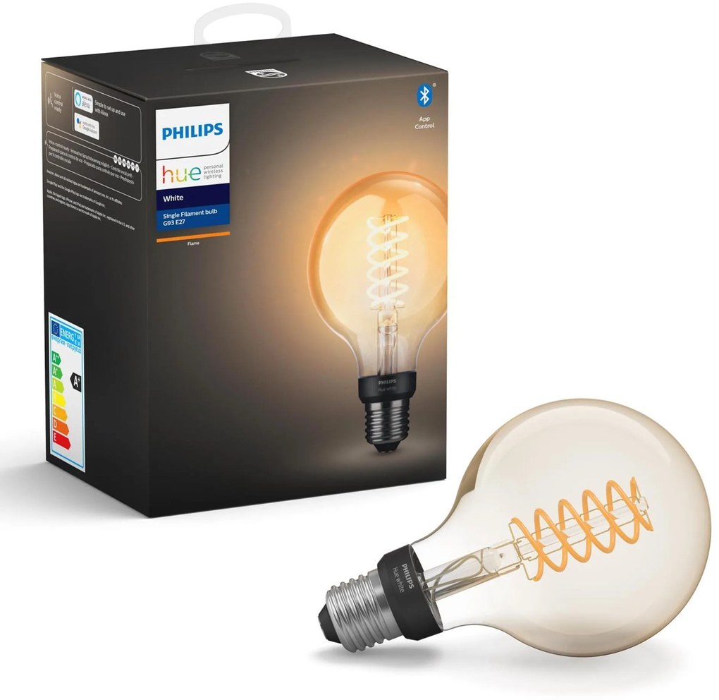 Led žárovka philips hue white filament 7,2w e27 g93