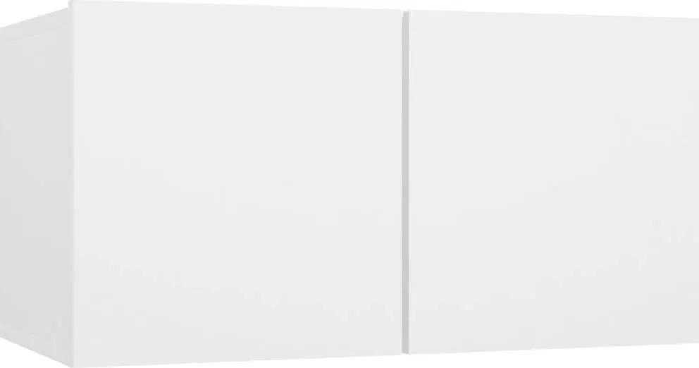 vidaXL 5dílný set TV skříněk dřevotříska [3074454] Barva: bílá s vysokým leskem