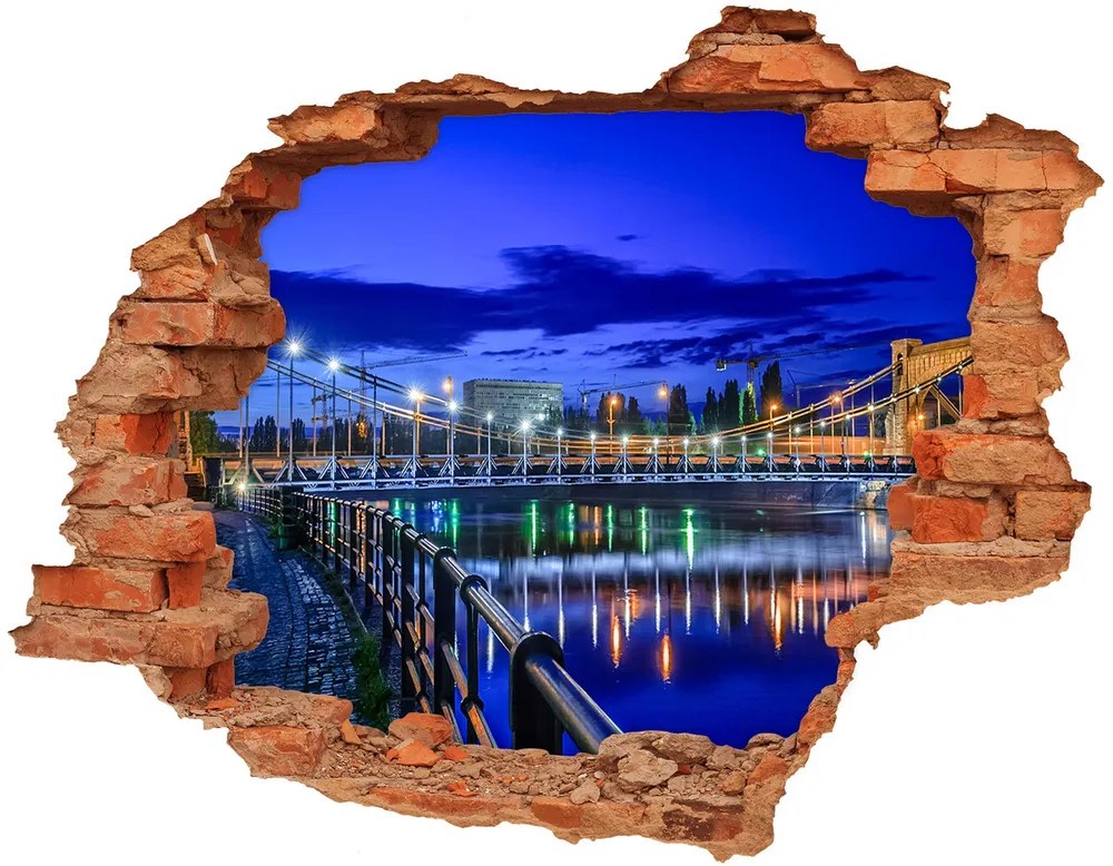 Wallmuralia Fototapeta díra na zeď 3D Vratislav noc 90x70 cm