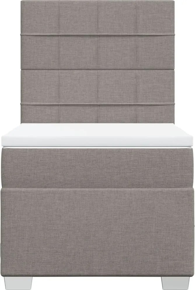 Box spring postel s matrací taupe 100 x 200 cm textil 3292703