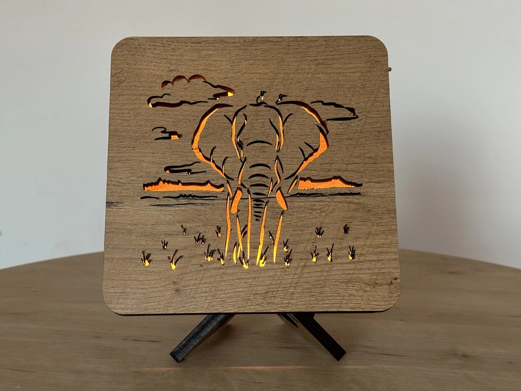 Li-Go "Slon" lampa 19x19 cm provedení povrchu: bříza