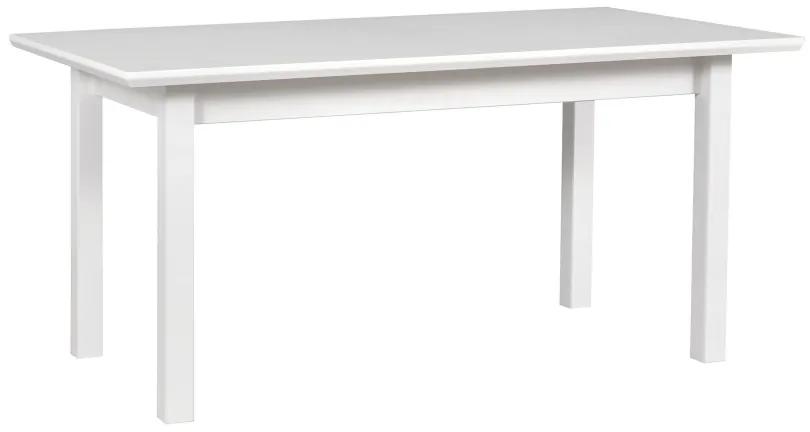 Drewmix jídelní sestava DX 37 odstín dřeva (židle + nohy stolu) bílá, odstín dýhy (deska stolu) bílá, potahový materiál látka