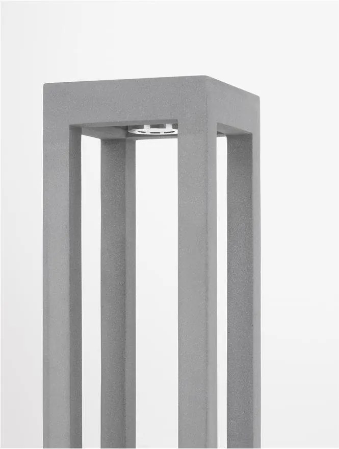 NV 9540216 Venkovní sloupkové svítidlo BEV šedý beton skleněný difuzor LED 5W 3000K 120-230V IP65 - NOVA LUCE