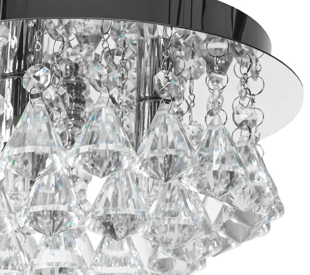 Toolight Křišťálová lampa Plafon APP 1039-3C Chrom