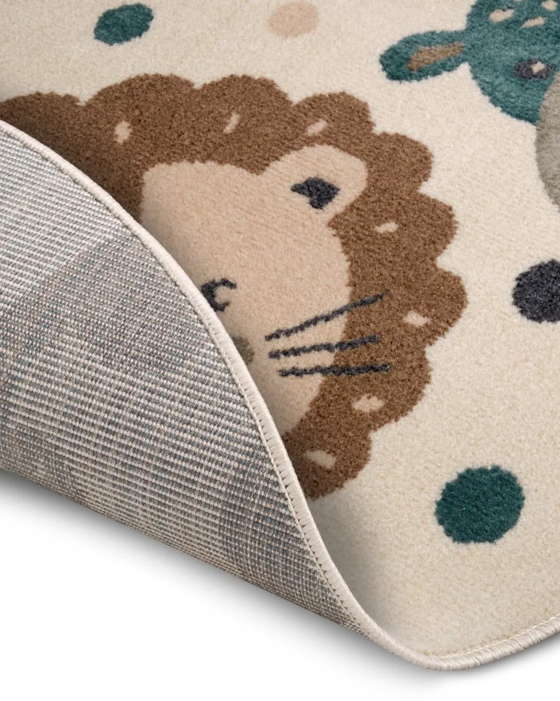 Hanse Home, Dětský koberec Adventures 105968 Cream Brown Blue kruh, 100x100 (průměr) kruh, vícebarevná, dětský pokoj