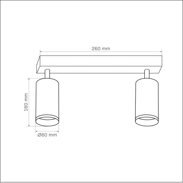 Bodové svítidlo LONDON 2xGU10/10W/230V černá