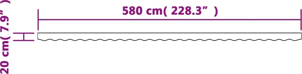 vidaXL Náhradní volán k markýze pruhy 580x20 cm [367797] Barva: krémová