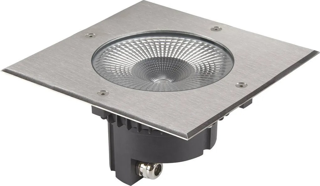 LA 1006105 ROCCI 200 EL hranaté zápustné zemní svítidlo nerezová ocel 16 W 3000 K 120° - BIG WHITE (SLV)