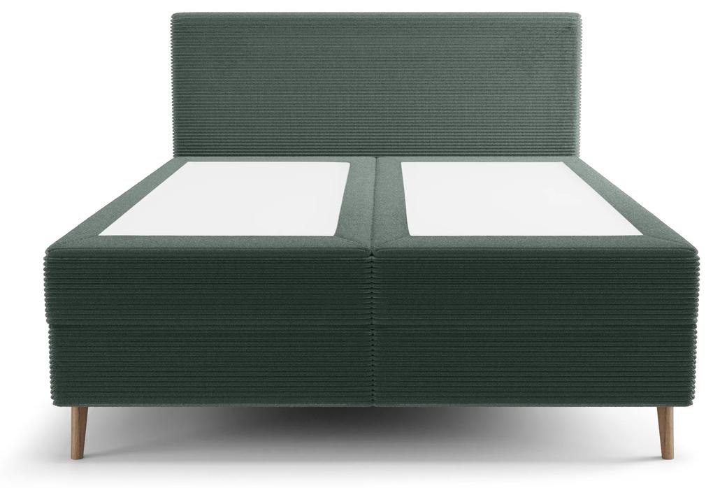 Manželská postel 200 cm Napoli Bonell (zelená) (s roštem, s úl. prostorem). 1082471