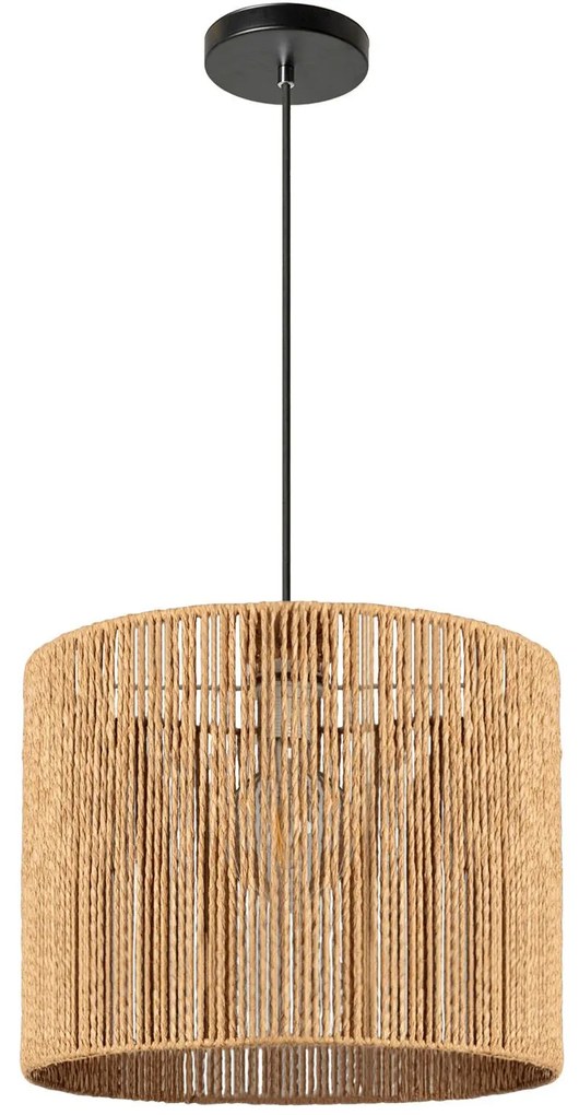 Toolight BOHO, stropní svítidlo o průměru 25cm 1xE27 APP1323-1CP, černá-hnědá, OSW-02410