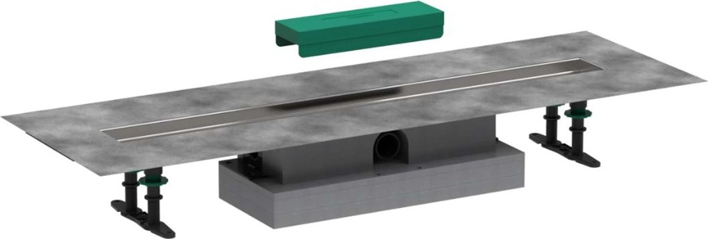 Hansgrohe - Set pro plochou instalaci lineárního sprchového žlabu 80 cm, nerez 56018180ROZ1