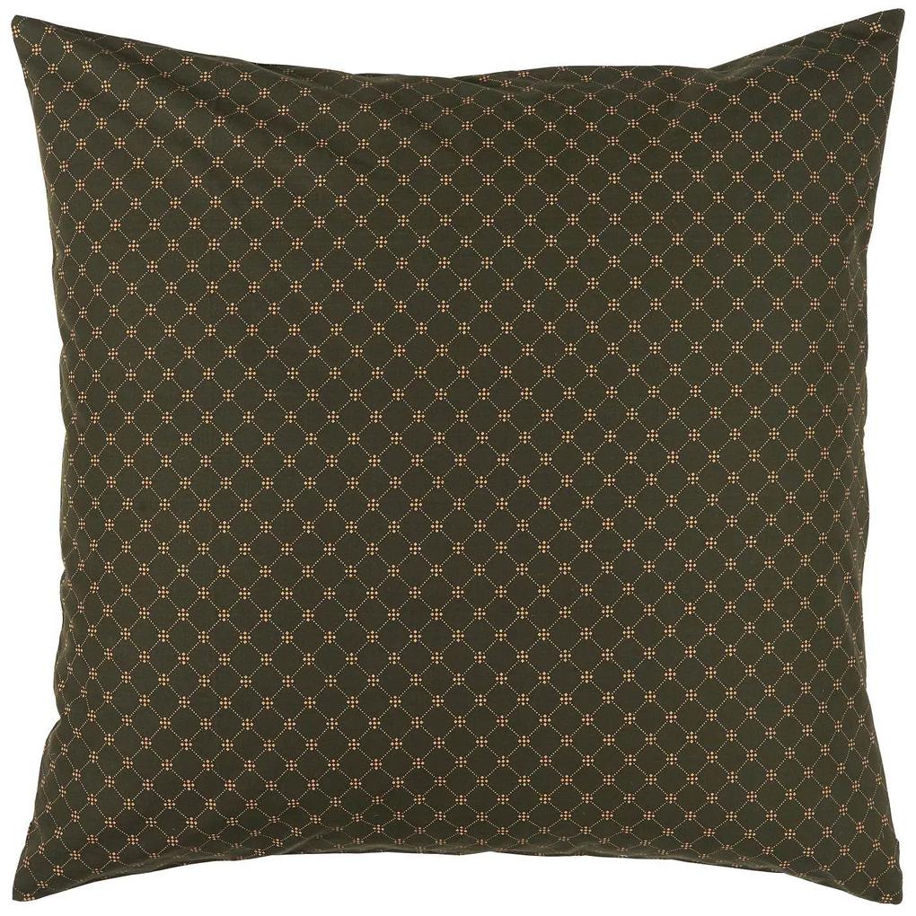 IB LAURSEN Bavlněný povlak na polštář Dark Brown Copper 50×50 cm, hnědá barva, textil