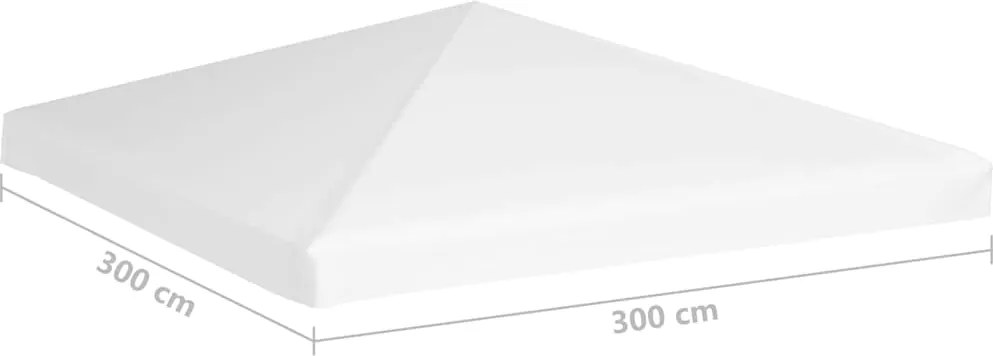 Náhradní střecha na altán 270 g/m² 3 x 3 m bílá 312080