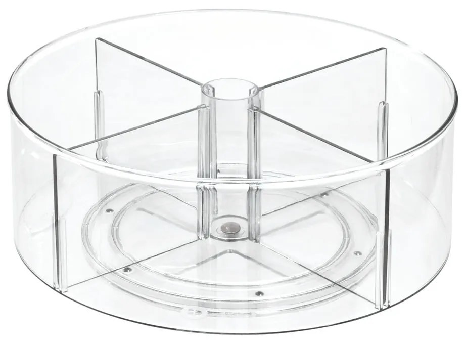 Kulatý transparentní úložný box iDesign The Home Edit, ⌀ 29 cm