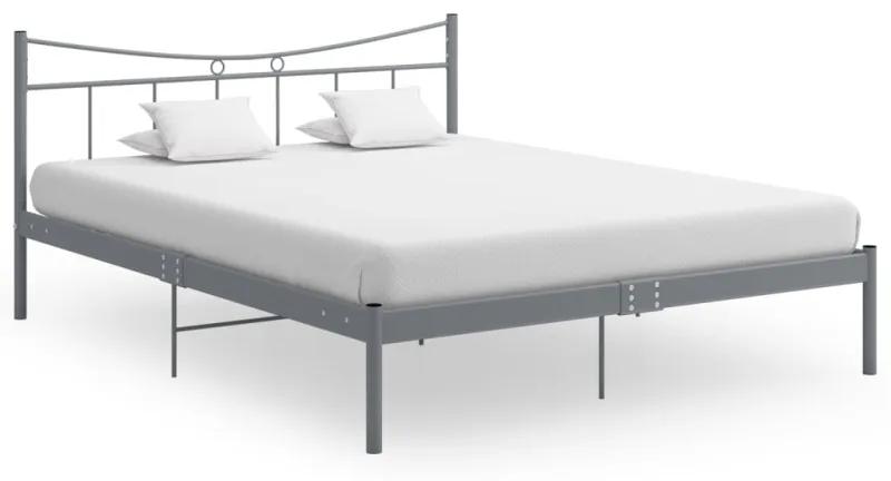 Rám postele šedý kov 140 x 200 cm,  324803 HangarStore.cz