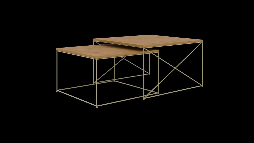 ADRK Furniture Konferenční stolek 2v1 Licco CT-LIC-G-OL