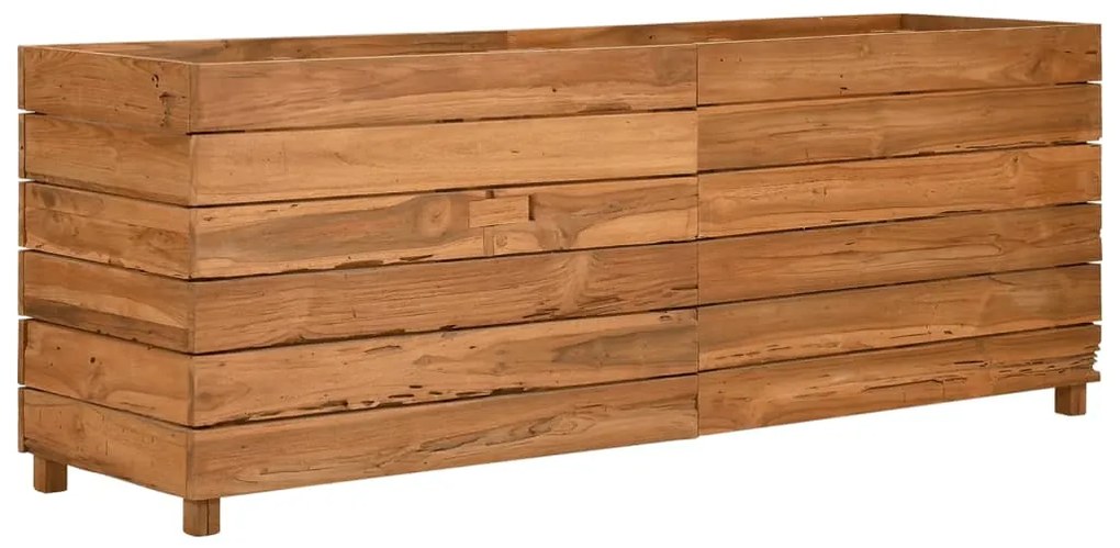 vidaXL Marketos Vyvýšený záhon 150x40x55 cm recyklované teakové dřevo a ocel