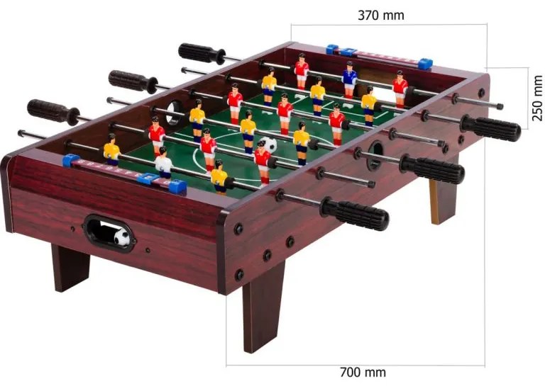 Tuin 40543 Mini stolní fotbal fotbálek s nožičkami 70 x 37 x 25 cm - tmavý