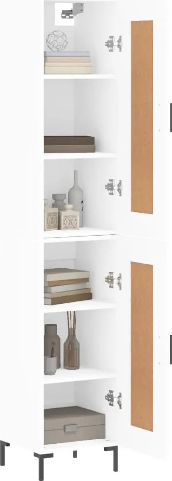 Skříň highboard bílá 34,5 x 34 x 180 cm kompozitní dřevo 3200449