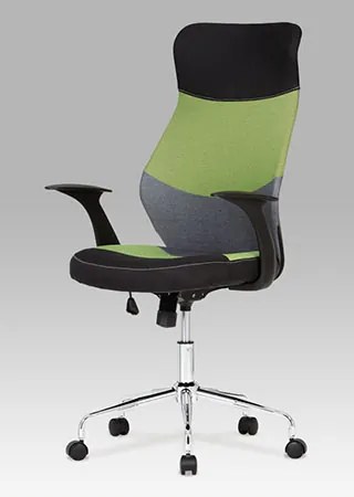 Kancelářská židle na kolečkách, černá / šedá / zelená (KA-N849 GRN)