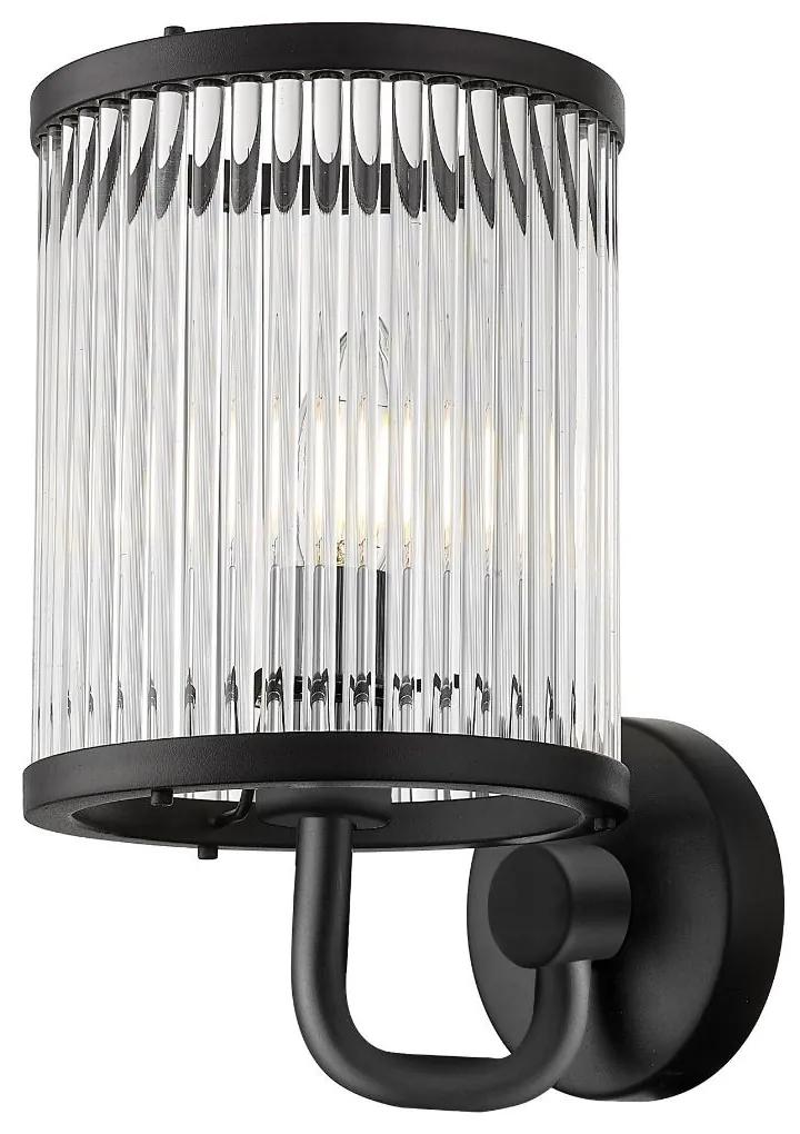 Zuma Line Luxusní nástěnné křišťálové svítidlo Sergio, 1xE14, černé