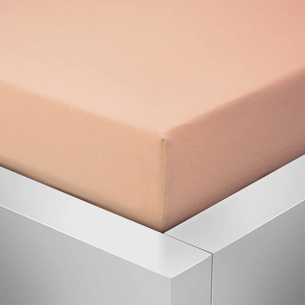 Homeville jersey prostěradlo ELASTIC lososová - 140x200 cm
