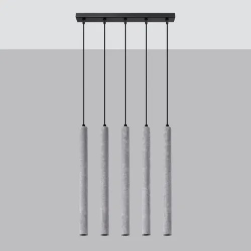 Závěsné svítidlo SOLLUX PASTELO 5L betonové G9 5x8W bez žárovky SL.1274