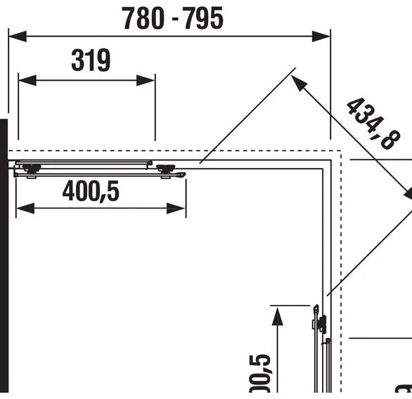 Jika Cubito Pure Sprchový kout 80x80 cm, čtverec, transparent, stříbrný lesklý profil H2512410026681