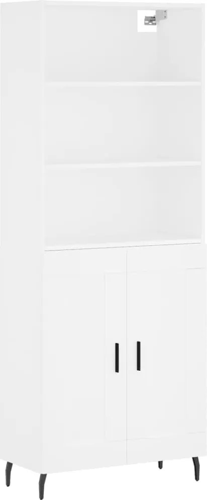 Skříň highboard bílá 69,5 x 34 x 180 cm kompozitní dřevo 3189973