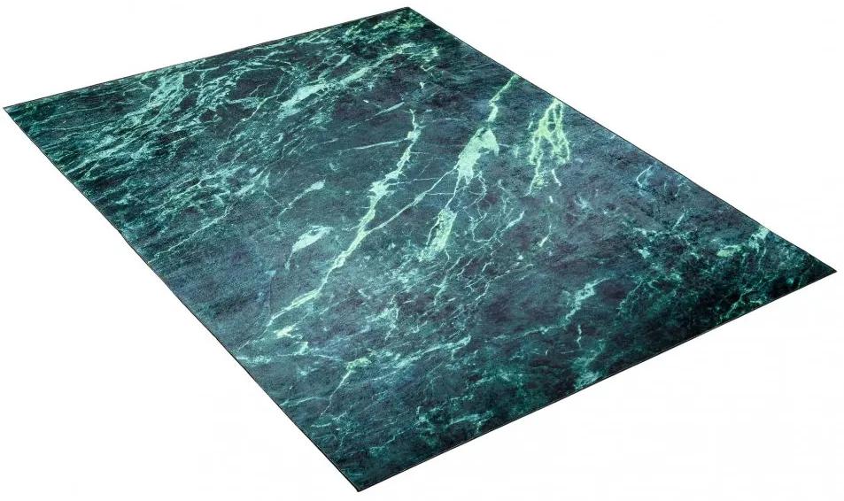 Moderní zelený koberec s mramorovým vzorem Šířka: 160 cm | Délka: 230 cm