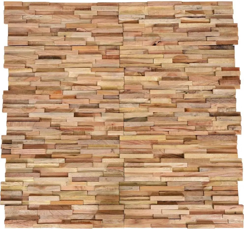 Nástěnné obkladové panely 10 ks 1,08 m² masivní teakové dřevo 326178