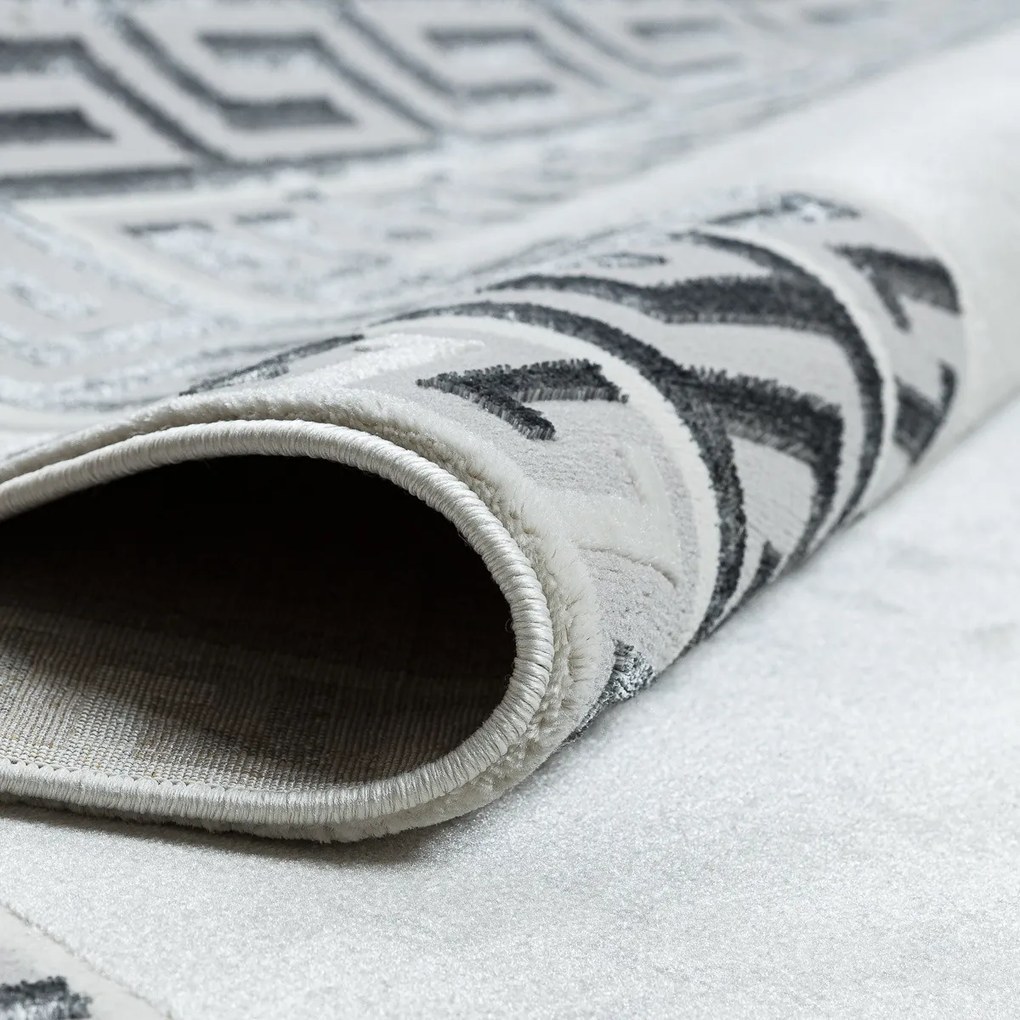 Dywany Łuszczów, Kusový koberec Allure 1960 white/grey, 180x270, šedá, kancelář