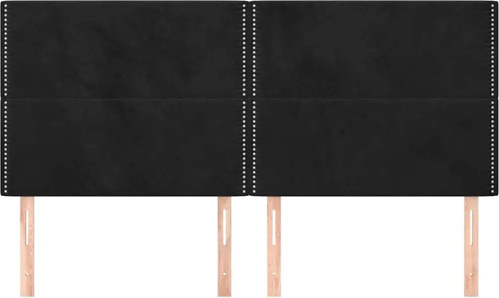Čelo postele černé 180x5x118/128 cm sametové 3116254