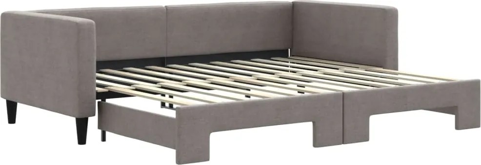 Válenda s přistýlkou taupe 90 x 200 cm textil 3196581