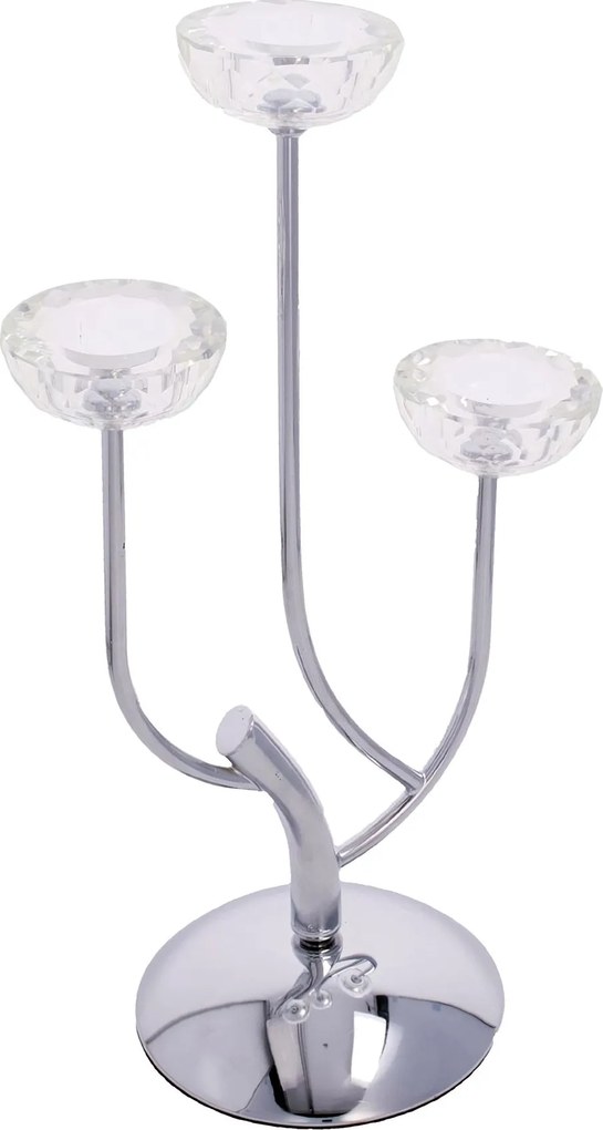 Svícen Elizabeth silver výška 44,5cm