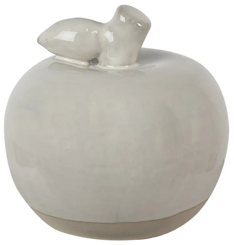 Béžová porcelánová dekorace jablko Apple M - Ø 10*10 cm