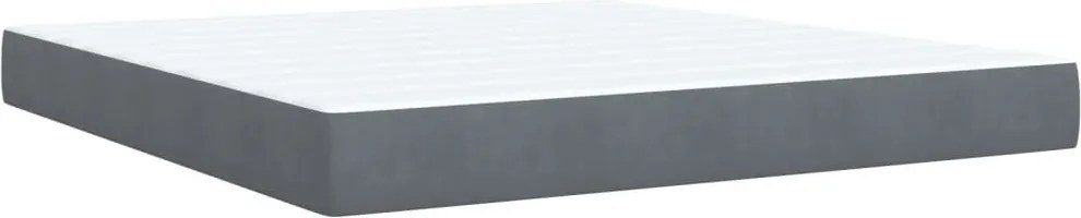 Box spring postel s matrací tmavě šedá 180x200 cm samet 3286385